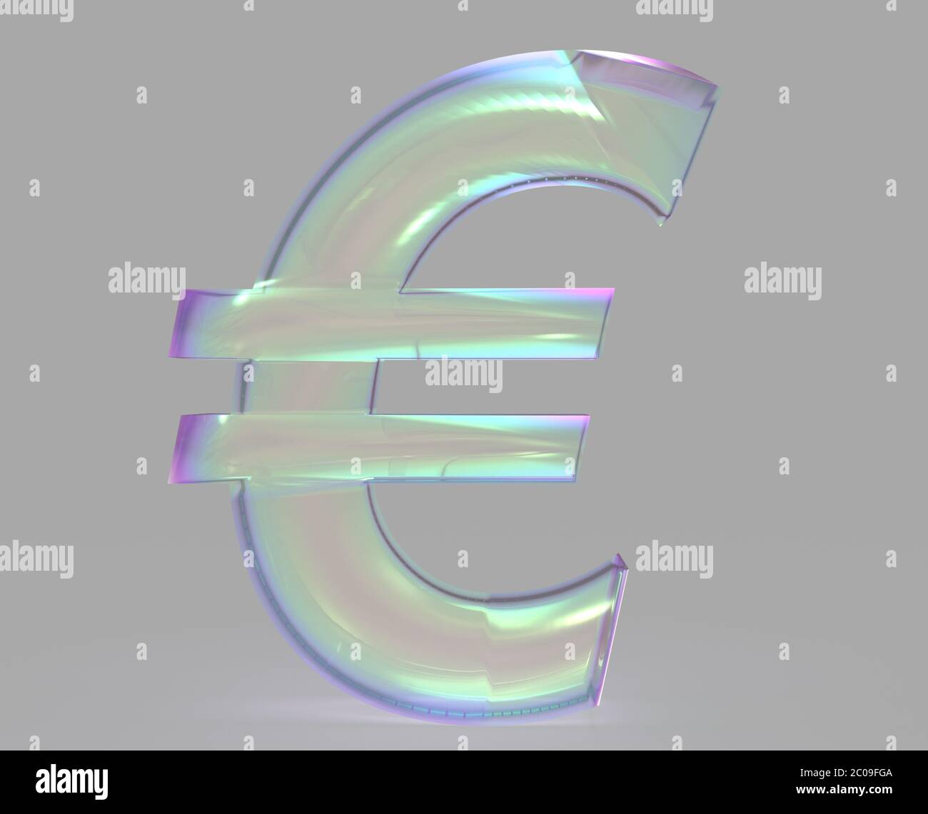 Euro symbol sign isolated EUR 3d render Stock Photo - Alamy