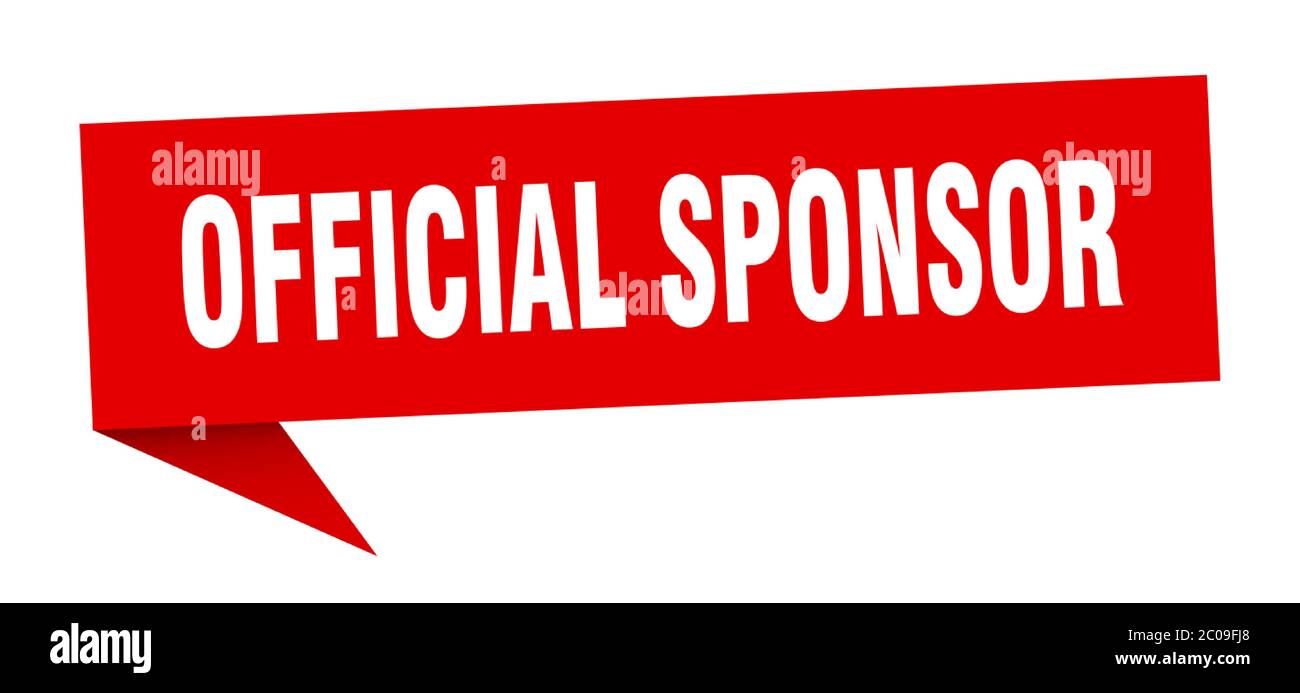 official sponsor banner. official sponsor speech bubble. official ...