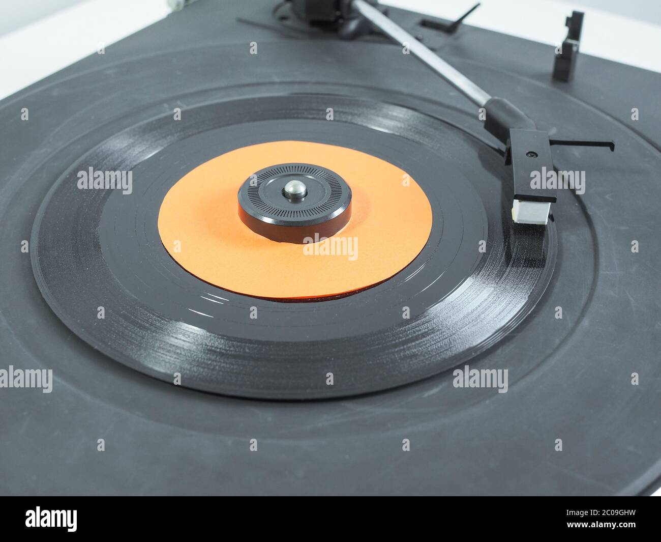Vinyl record on turntable Stock Photo - Alamy