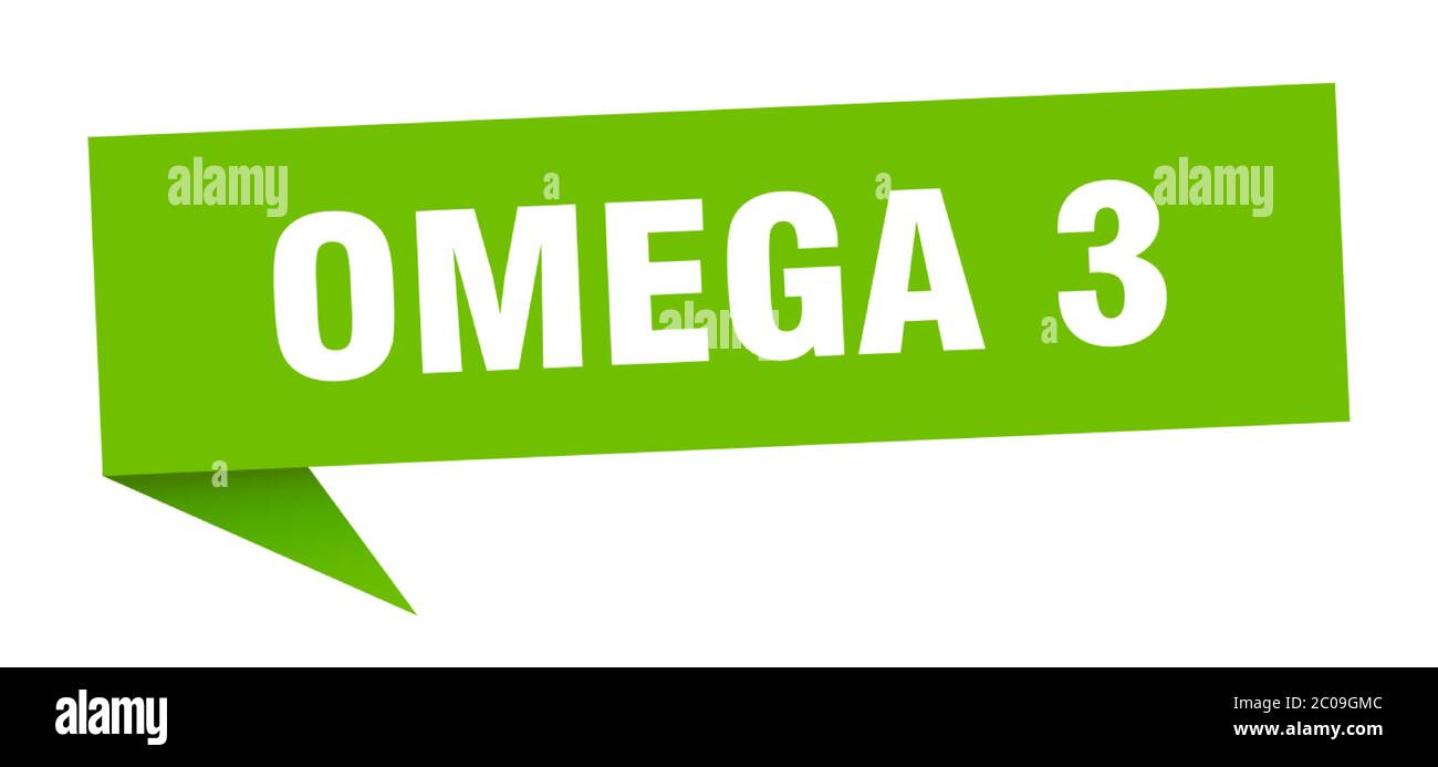 omega 3 banner. omega 3 speech bubble. omega 3 sign Stock Vector Image ...
