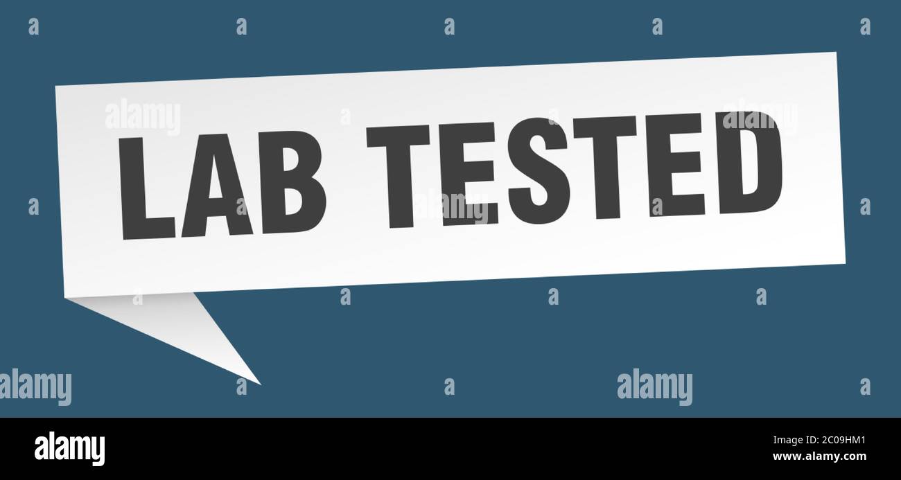 lab tested banner. lab tested speech bubble. lab tested sign Stock ...