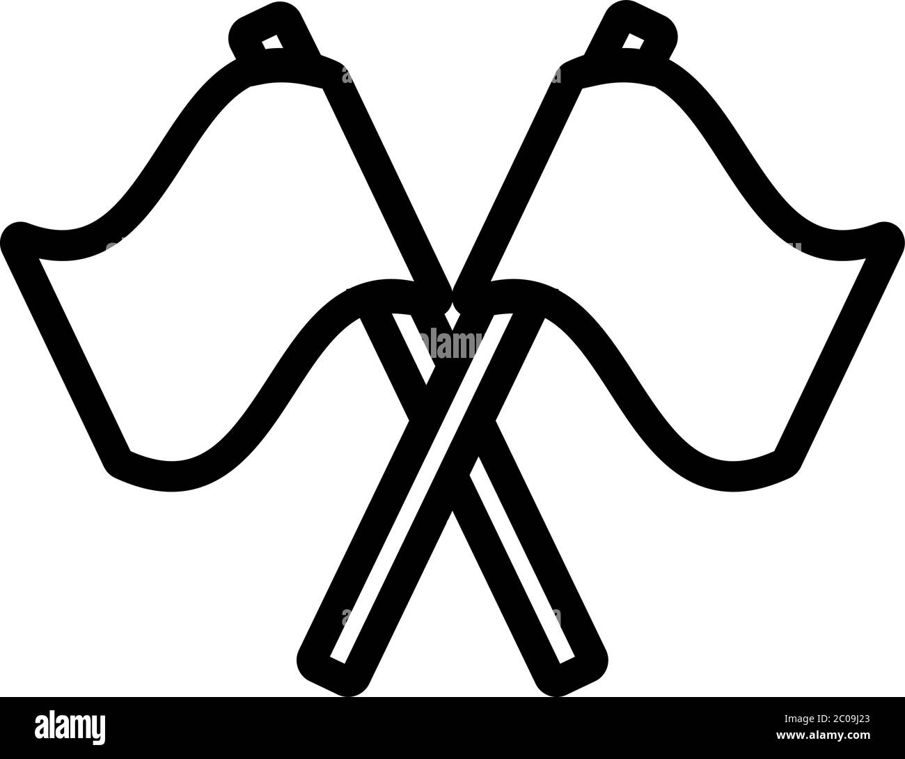 paintball flags icon vector outline illustration Stock Vector Image ...