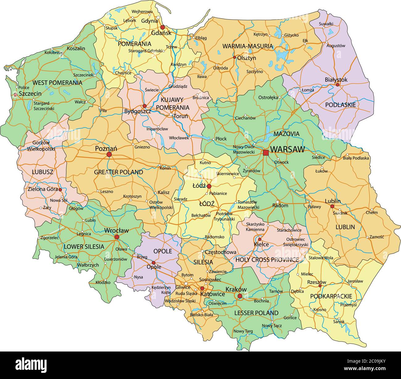 poland political map