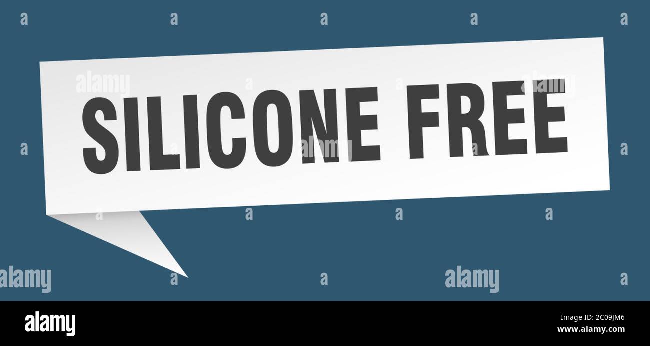 silicone free banner. silicone free speech bubble. silicone free sign ...