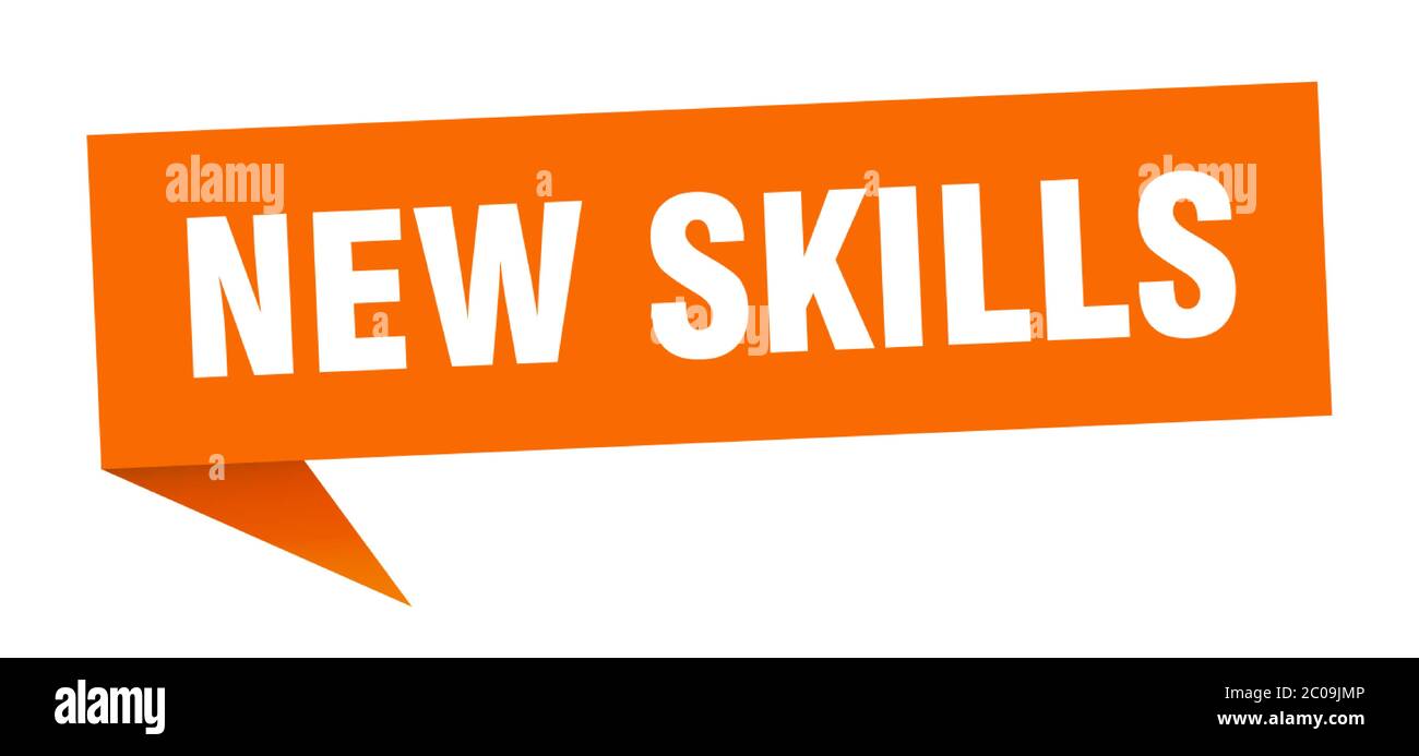 new skills banner. new skills speech bubble. new skills sign Stock ...