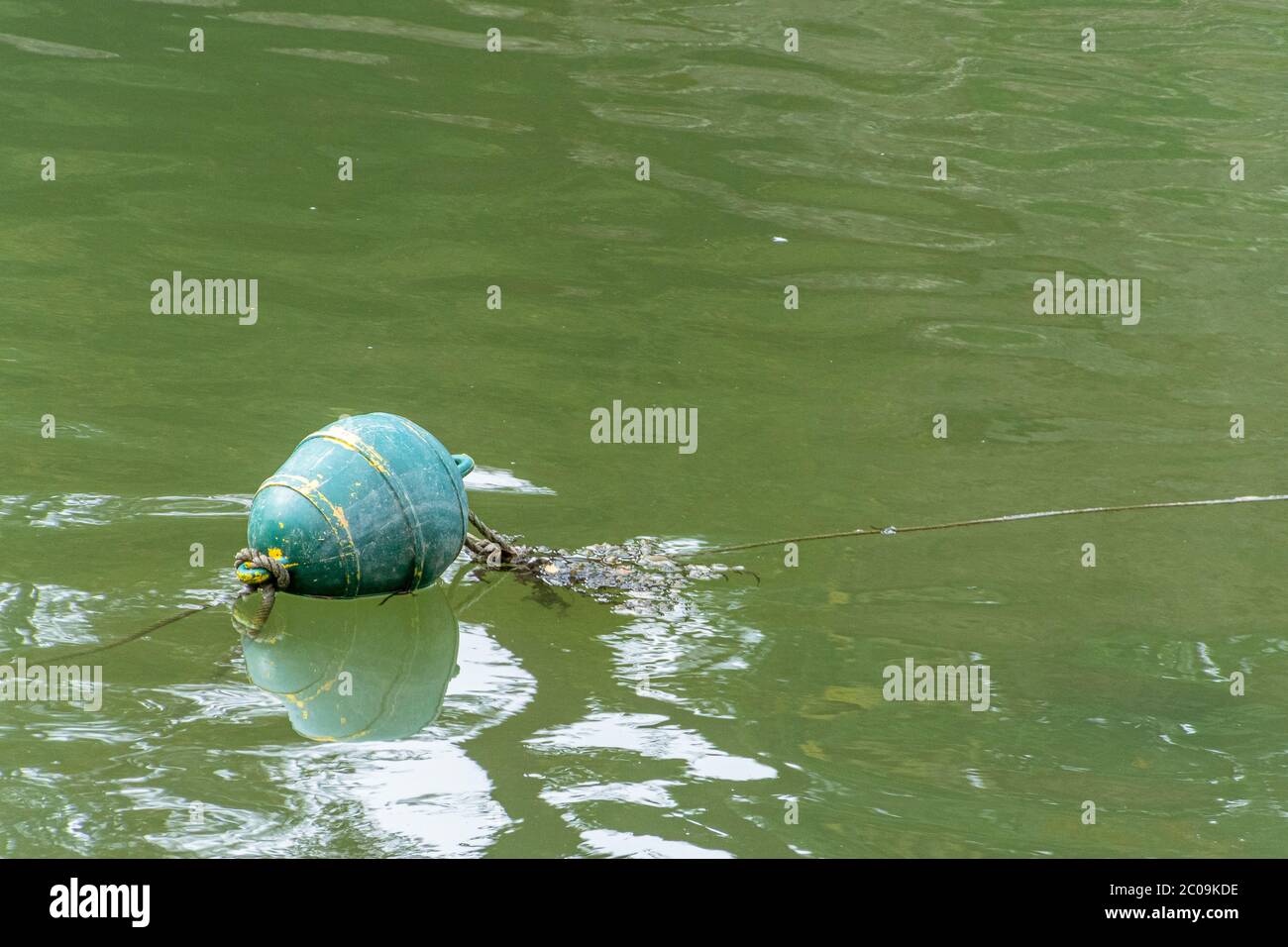 Buoy floating in the calm sea Stock Photo - Alamy