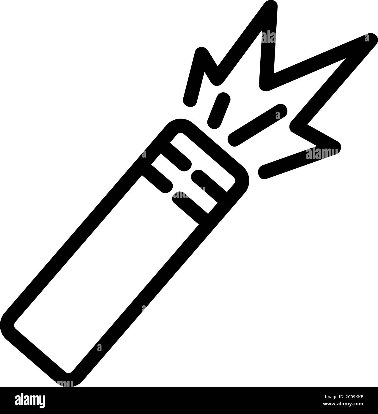 paintball burning bomb icon vector outline illustration Stock Vector ...