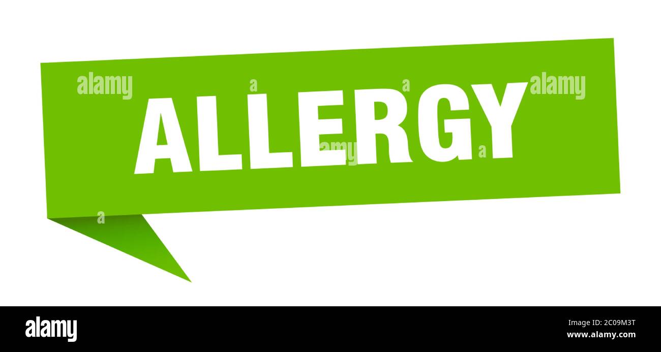 allergy banner. allergy speech bubble. allergy sign Stock Vector Image ...
