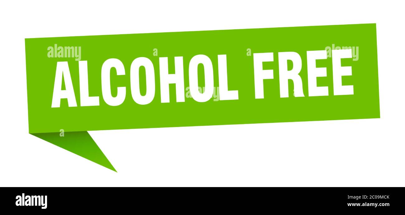 alcohol free banner. alcohol free speech bubble. alcohol free sign ...