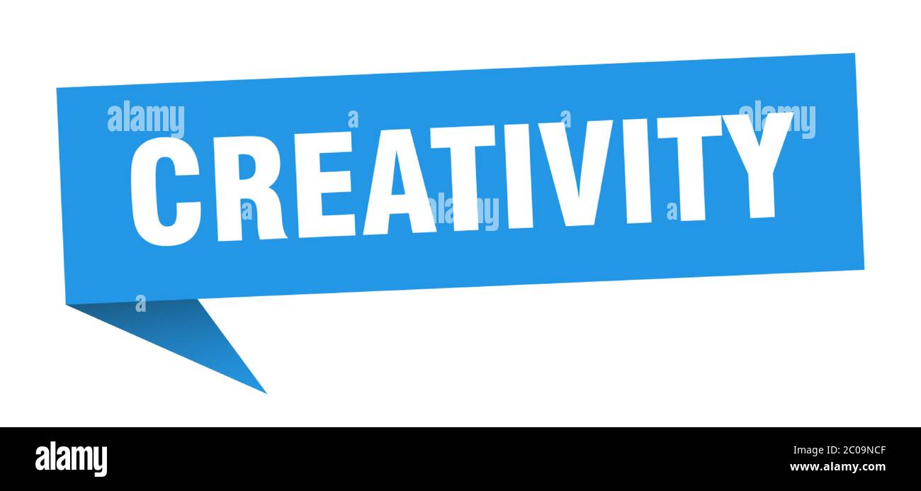 creativity banner. creativity speech bubble. creativity sign Stock ...
