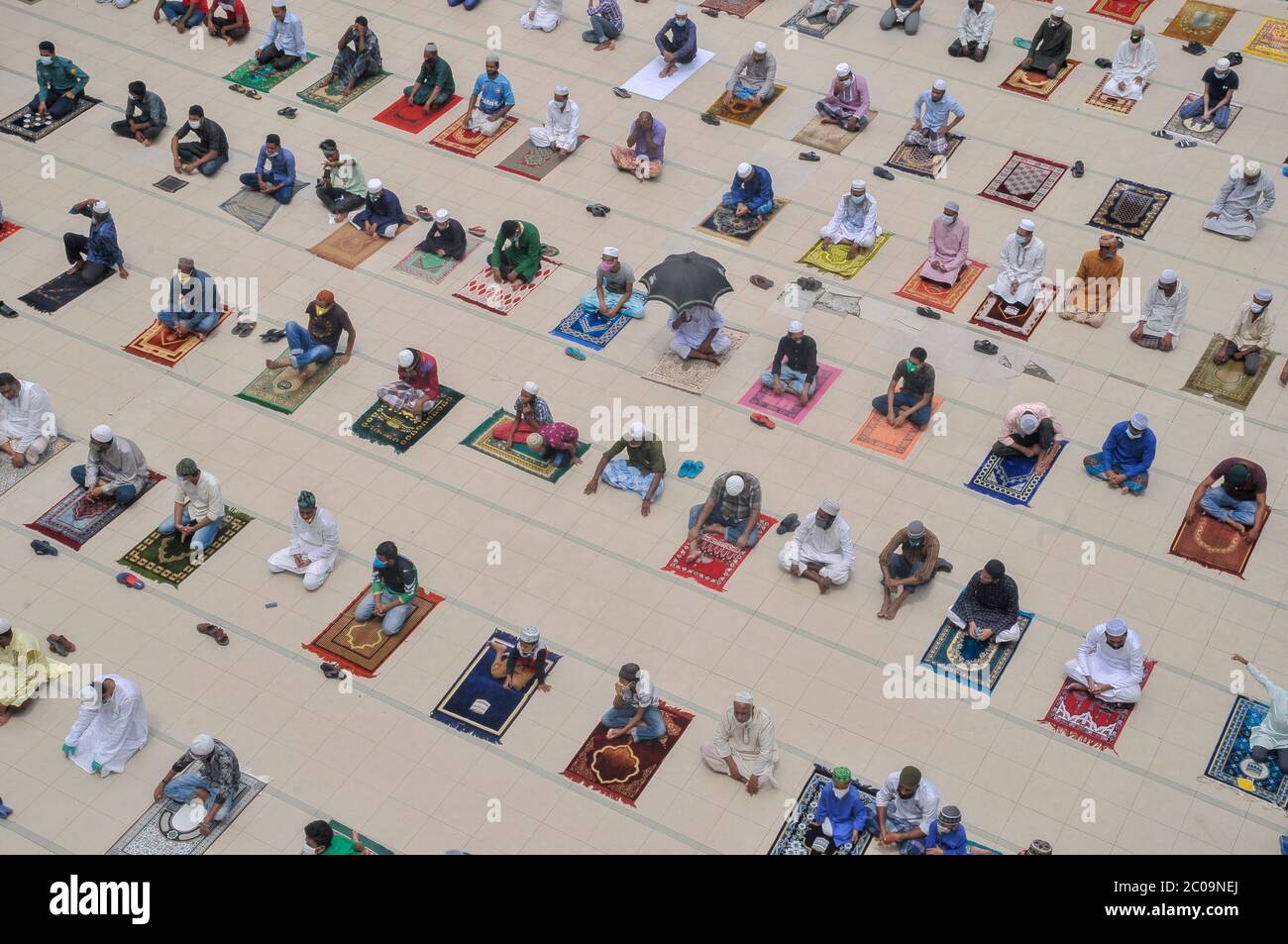 Muslims attend Friday prayers in congregation at Hazrat Shahjalal (R ...