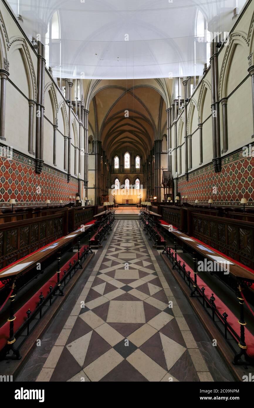 The Interior of Rochester Cathedral, Rochester City, Kent County ...