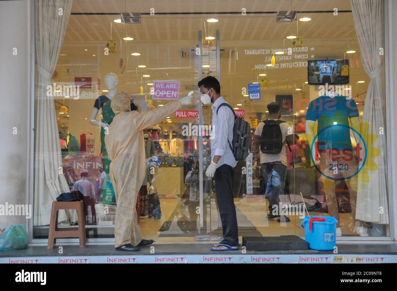 19 May 2020. Sylhet, Bangladesh: INFINITY mega shopping mall staff ...