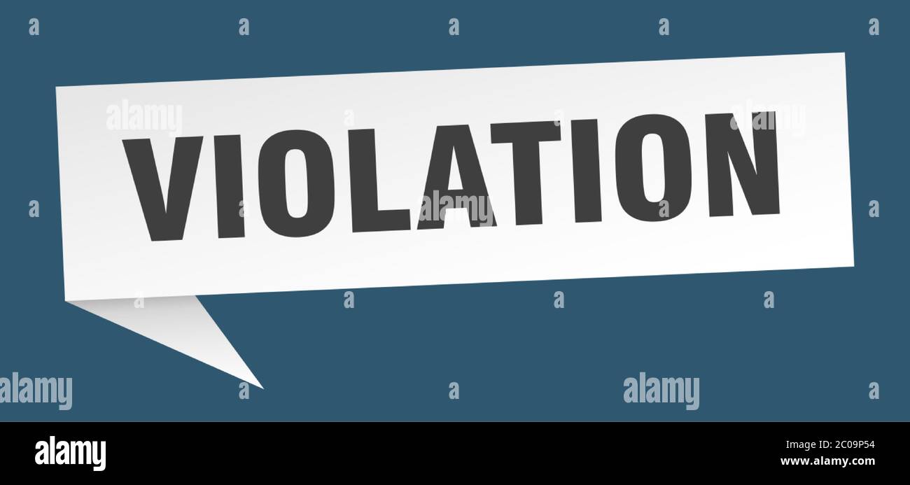 violation banner. violation speech bubble. violation sign Stock Vector ...