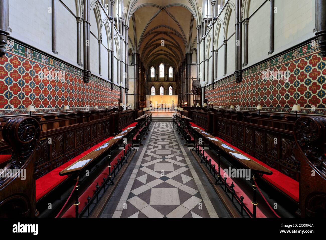 The Interior of Rochester Cathedral, Rochester City, Kent County ...