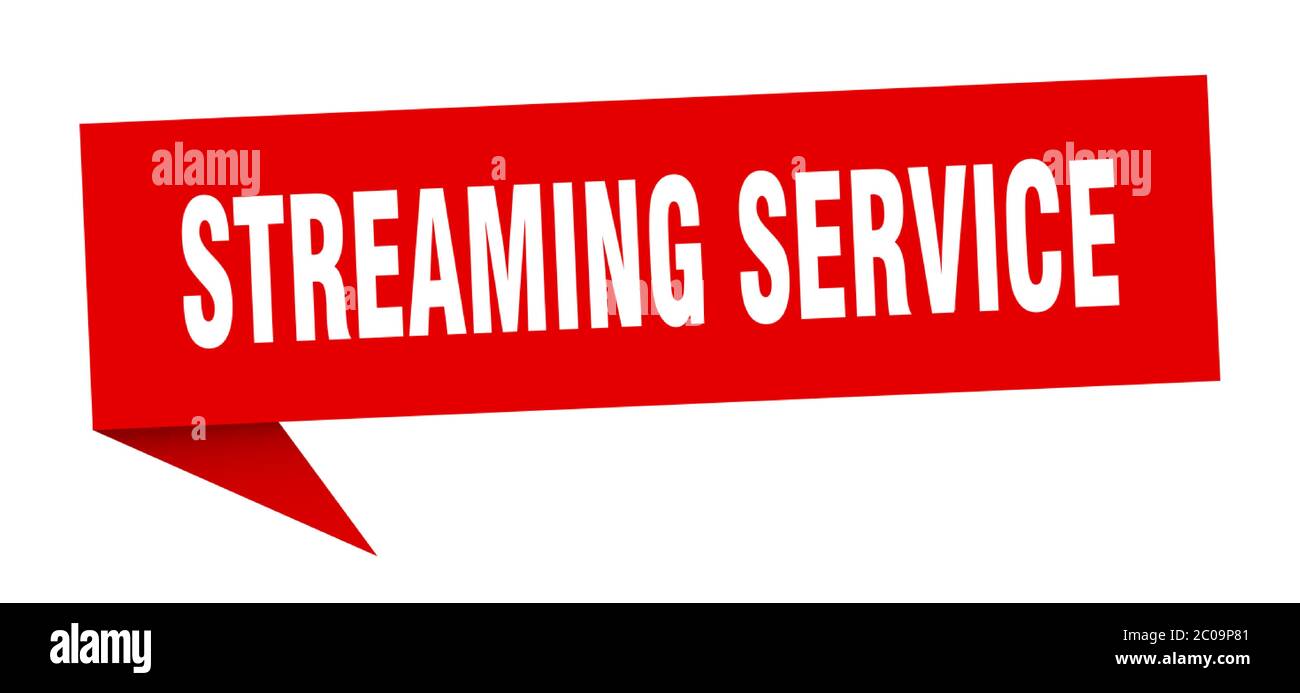 streaming service banner. streaming service speech bubble. streaming ...