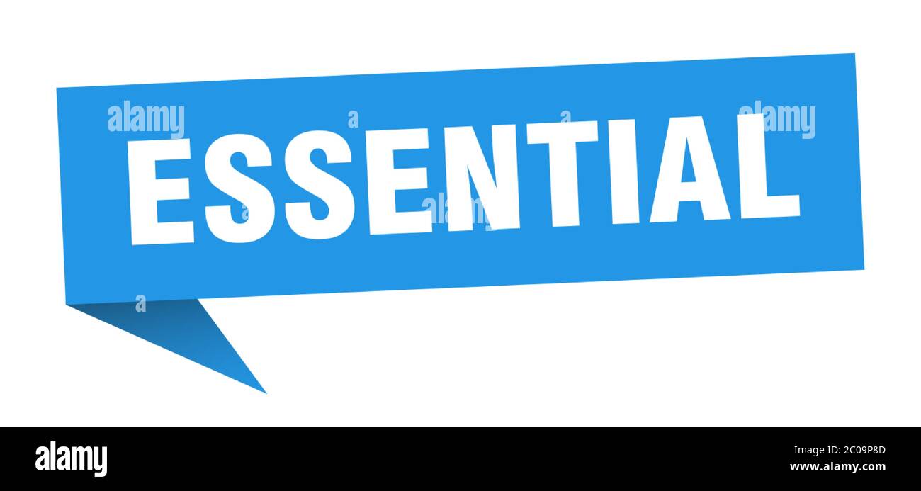 essential banner. essential speech bubble. essential sign Stock Vector ...