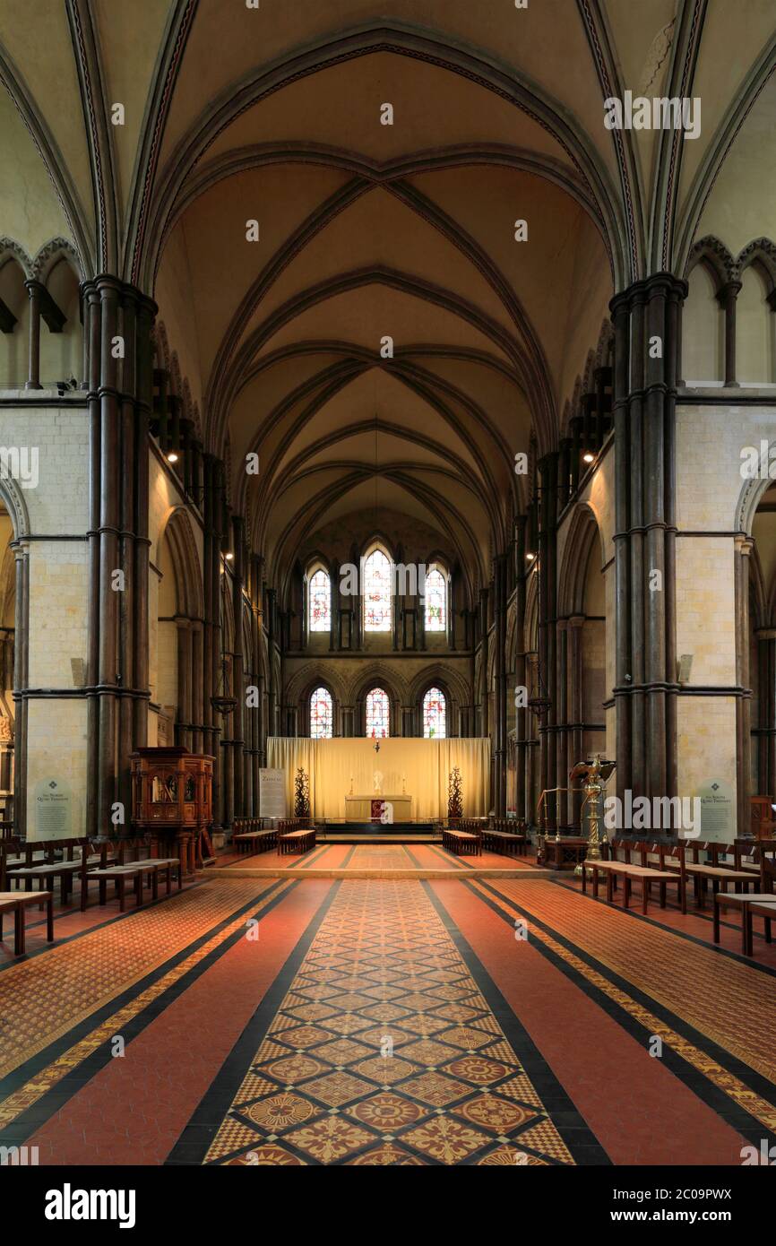 The Interior of Rochester Cathedral, Rochester City, Kent County ...