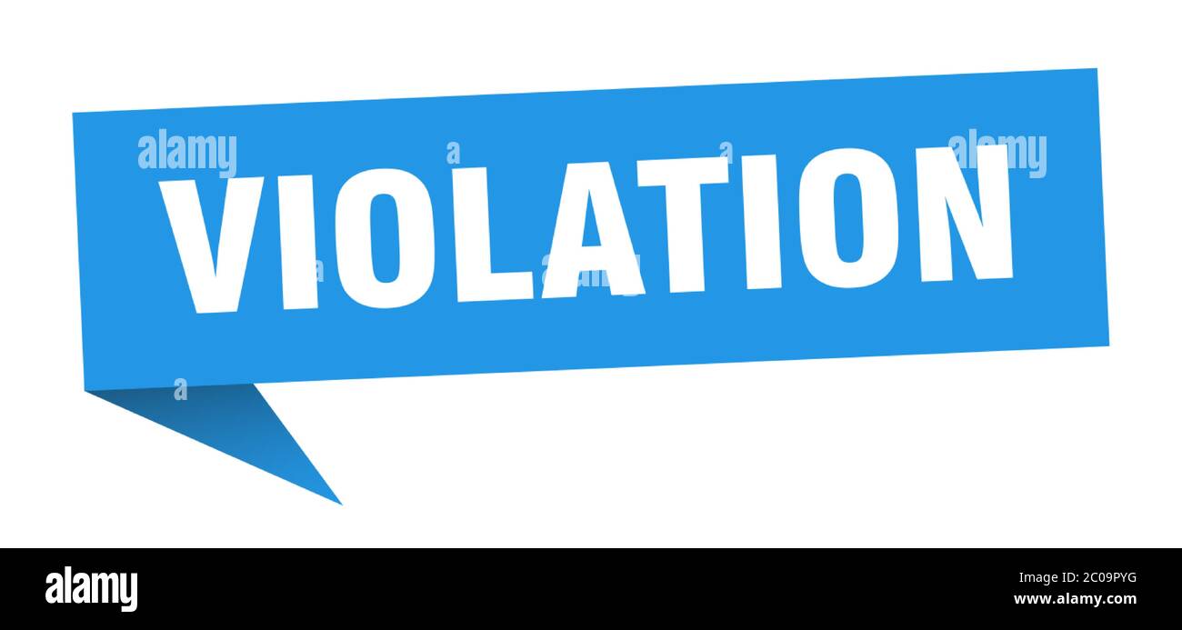 violation banner. violation speech bubble. violation sign Stock Vector ...