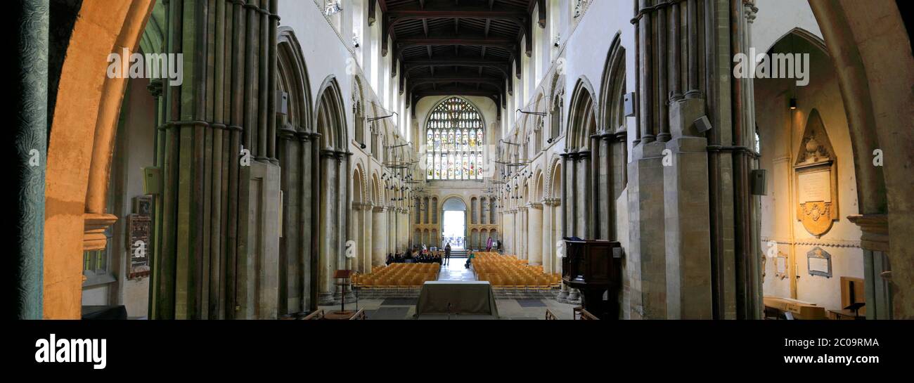 The Interior of Rochester Cathedral, Rochester City, Kent County ...