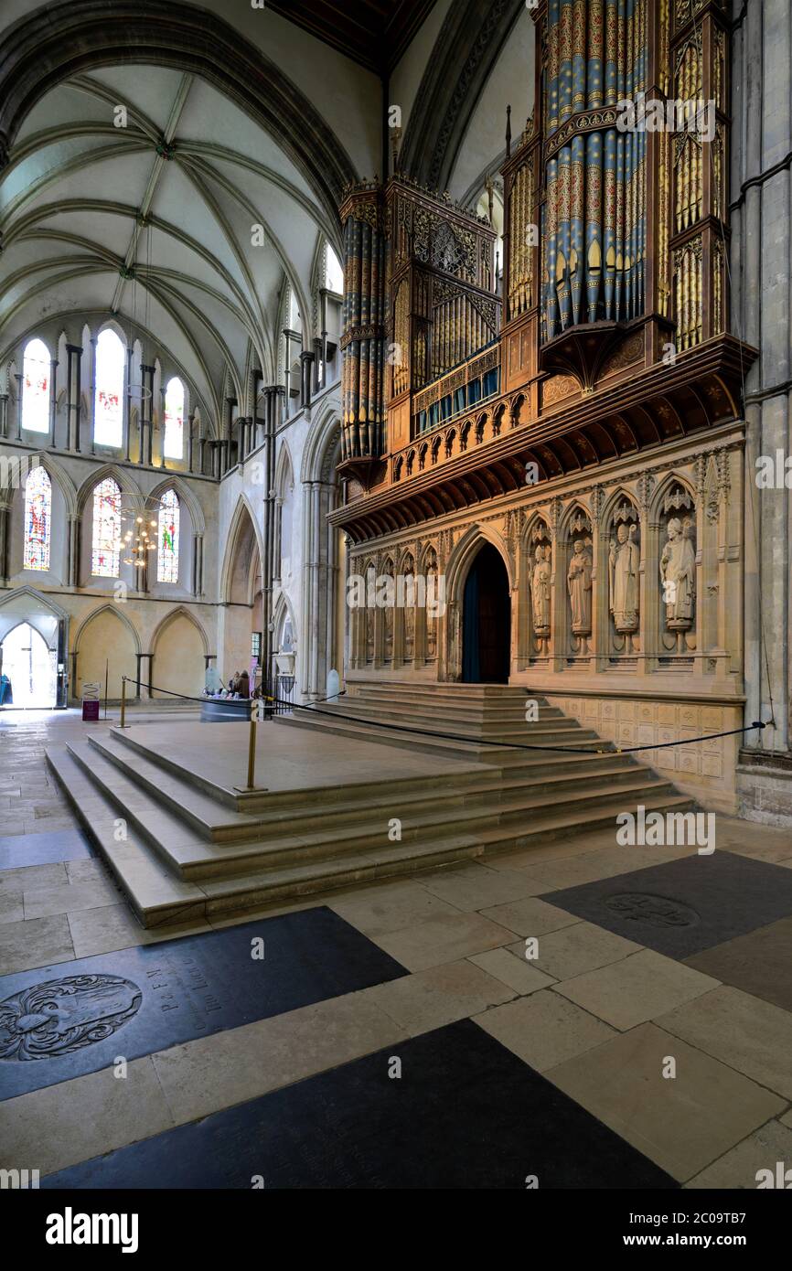 The Interior of Rochester Cathedral, Rochester City, Kent County ...