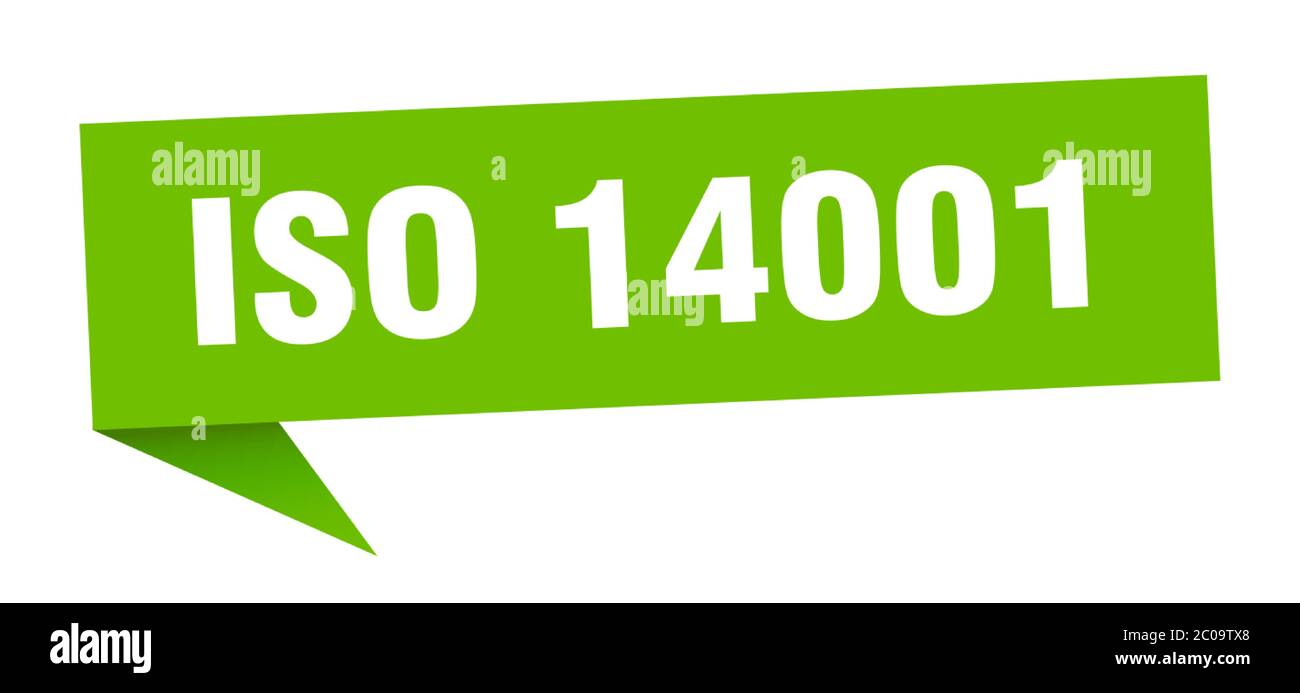 iso 14001 banner. iso 14001 speech bubble. iso 14001 sign Stock Vector ...