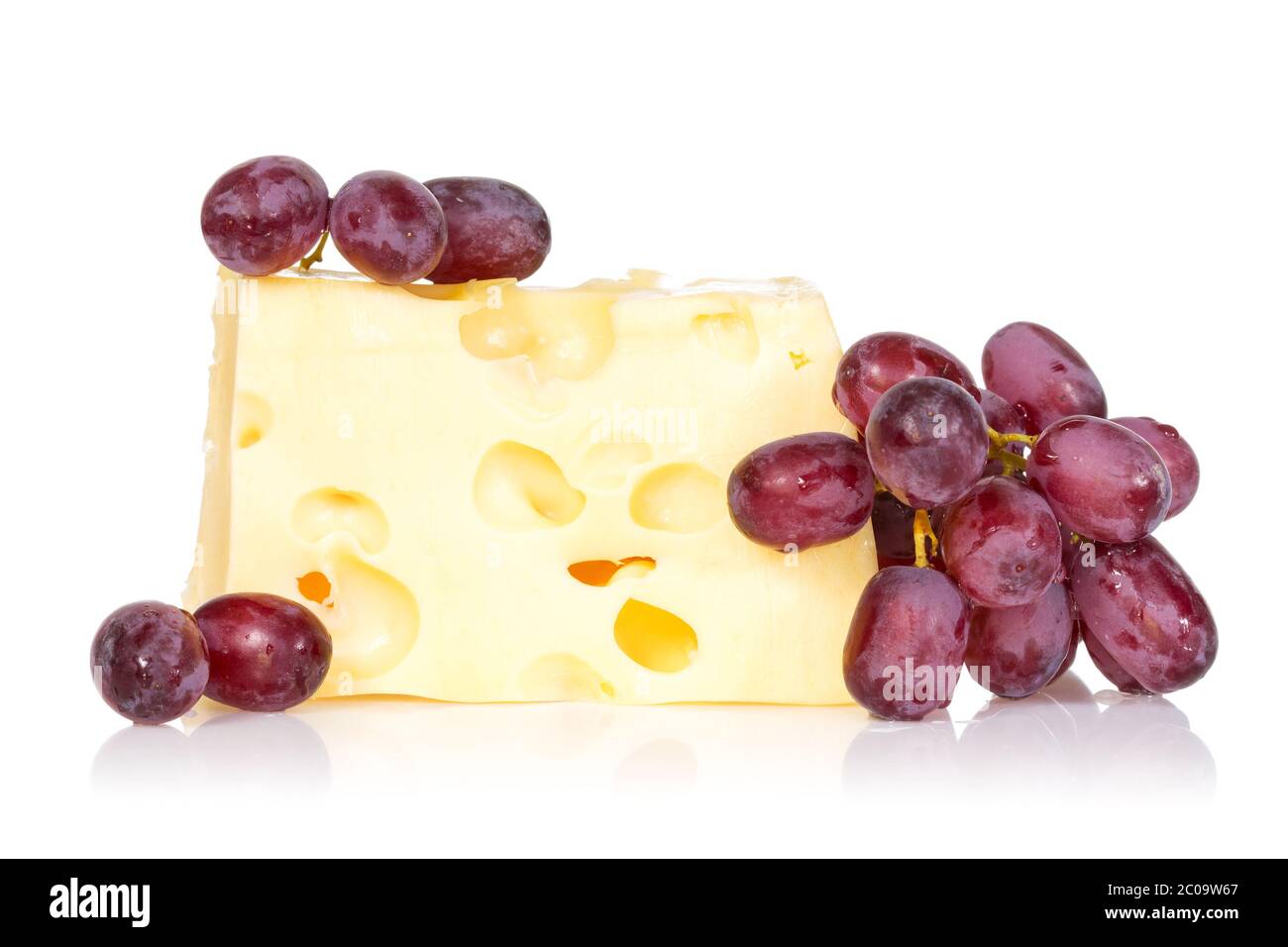 Grapes and cheese Stock Photo - Alamy
