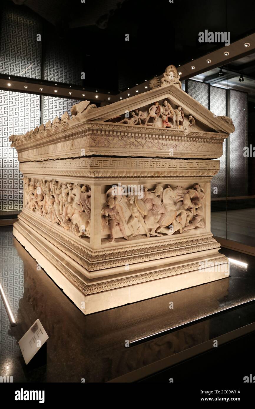 Alexander Sarcophagus in Istanbul Archaeological Museums, Istanbul City ...