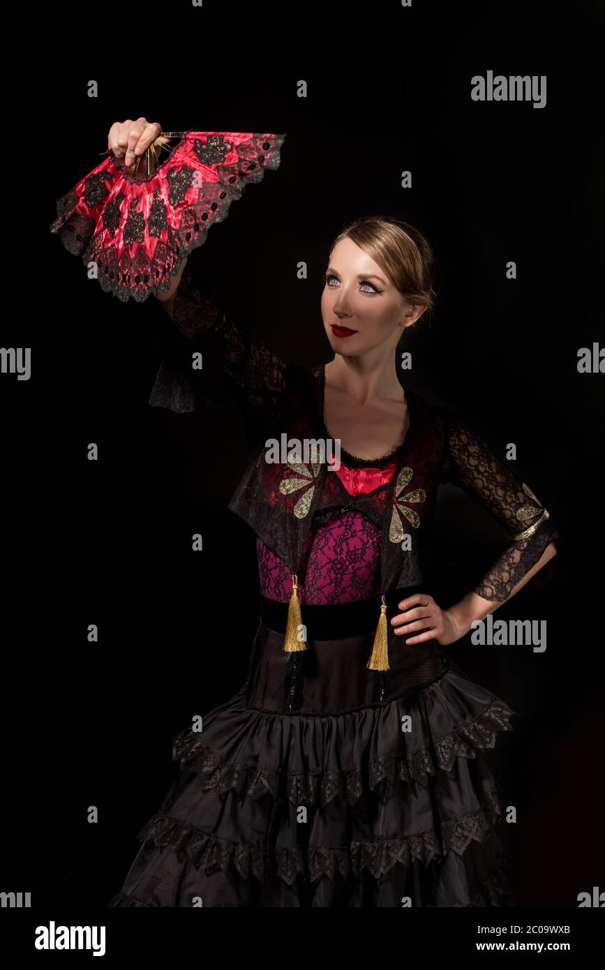 Traditional spanish flamenco hand fan hi-res stock photography and ...