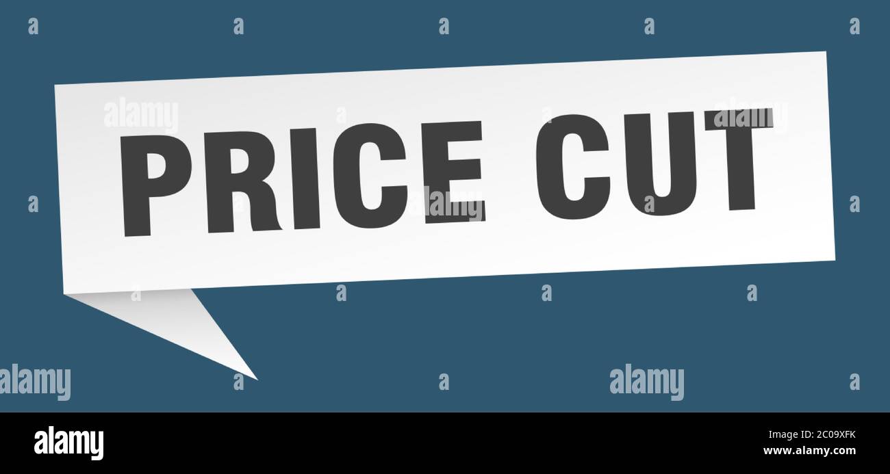 price cut banner. price cut speech bubble. price cut sign Stock Vector ...