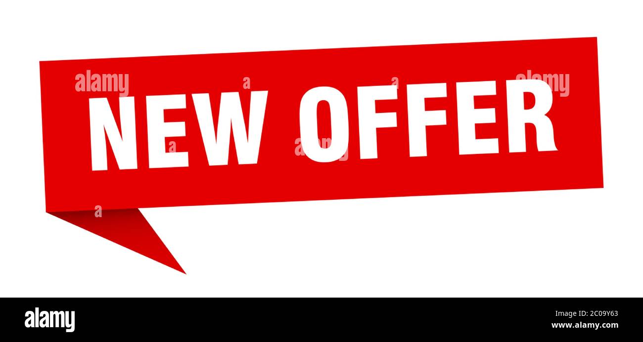 new offer banner. new offer speech bubble. new offer sign Stock Vector ...