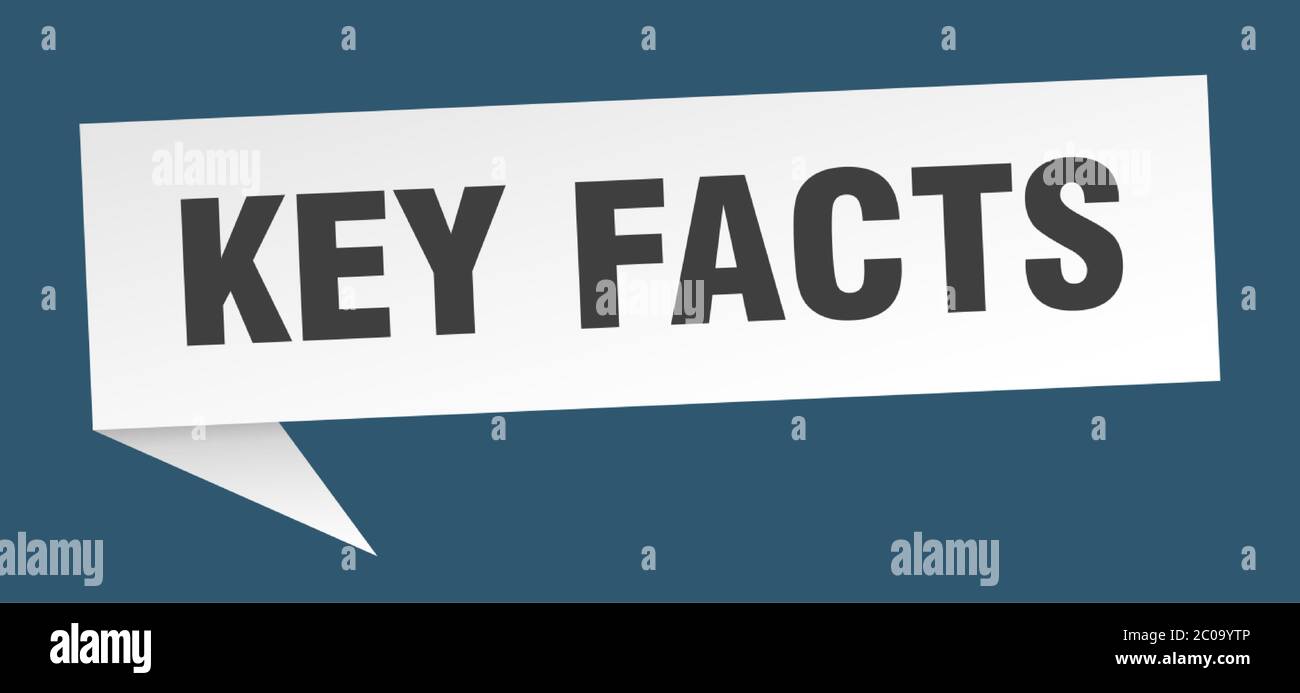 key facts banner. key facts speech bubble. key facts sign Stock Vector ...