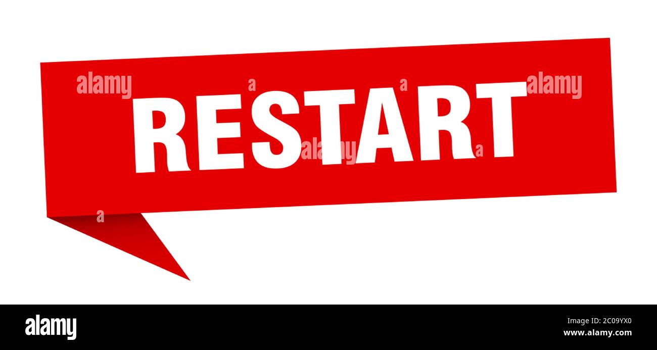 restart banner. restart speech bubble. restart sign Stock Vector Image & Art - Alamy