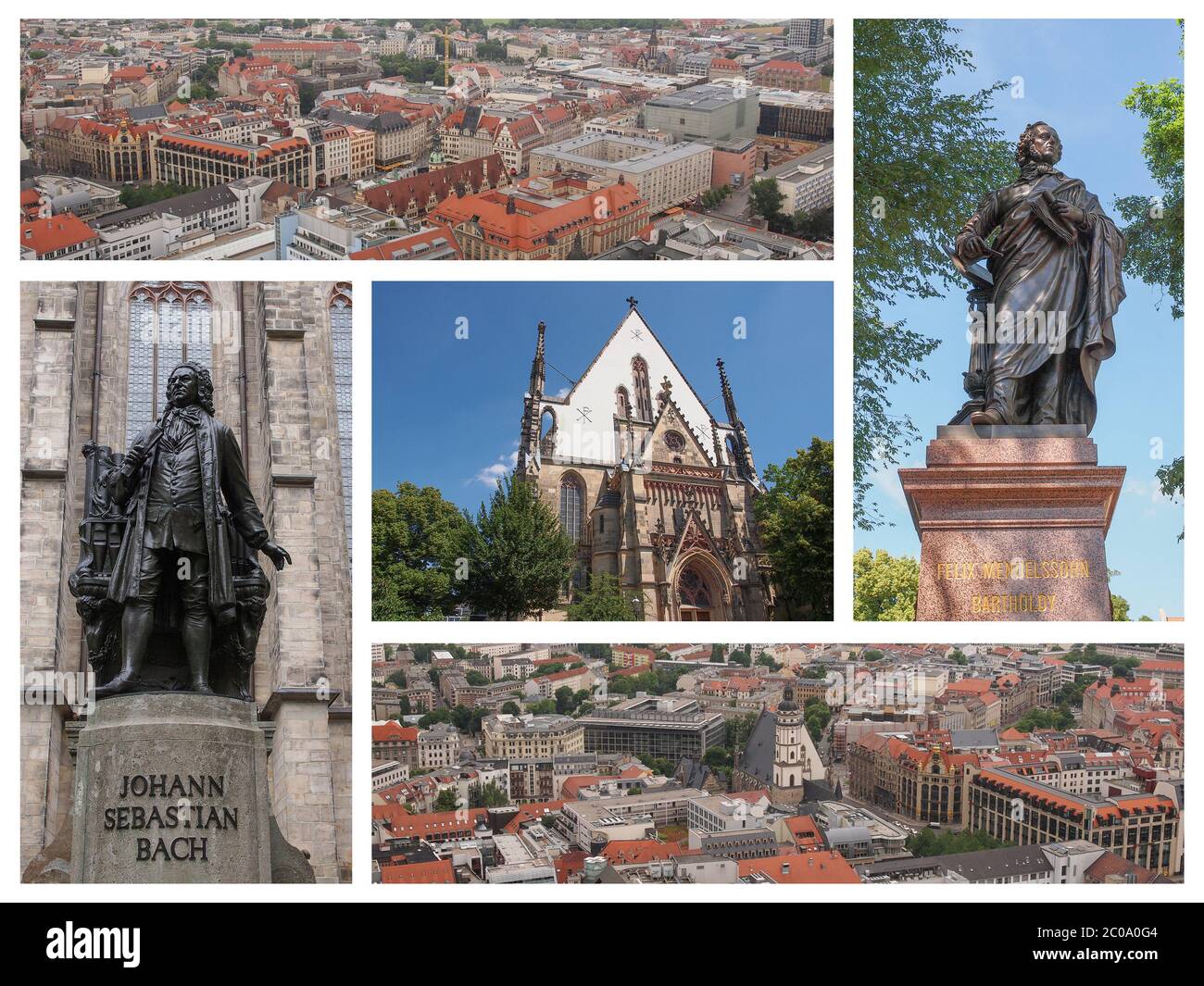 Leipzig landmarks collage Stock Photo - Alamy