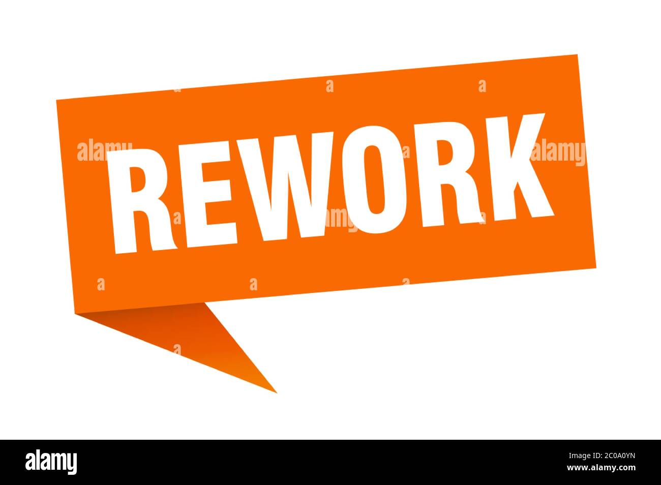 rework banner. rework speech bubble. rework sign Stock Vector Image ...