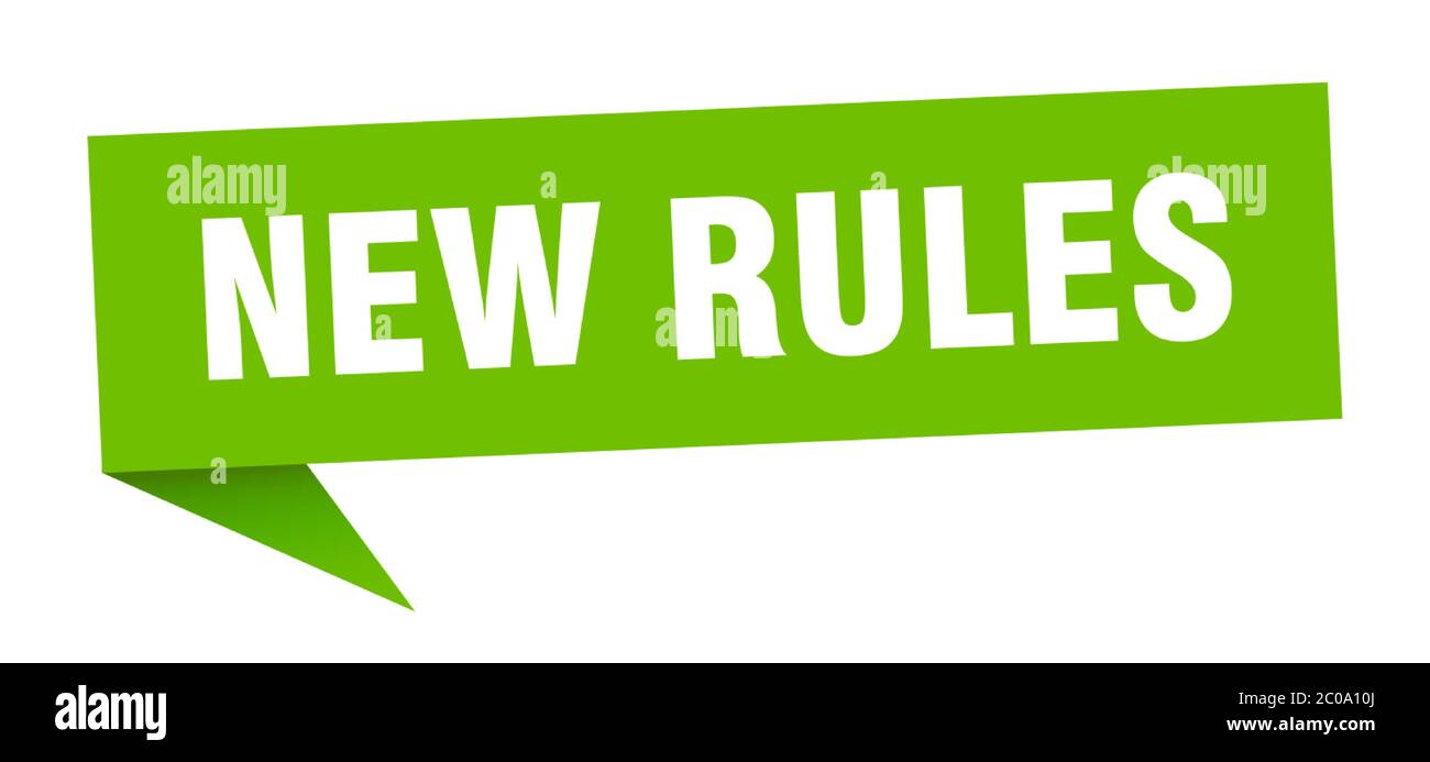 new rules banner. new rules speech bubble. new rules sign Stock Vector ...