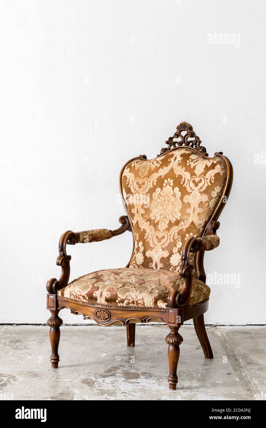 Brown Retro Chair Stock Photo - Alamy
