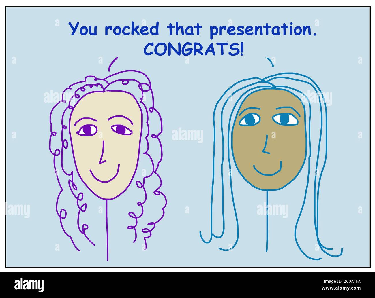 Positive peer feedback cartoon hi-res stock photography and images - Alamy