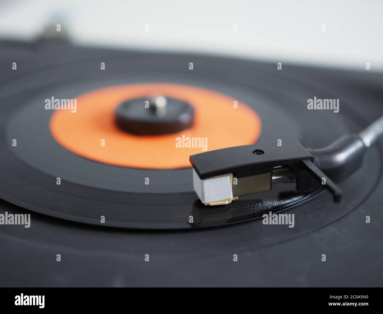 Vinyl record on turntable Stock Photo - Alamy