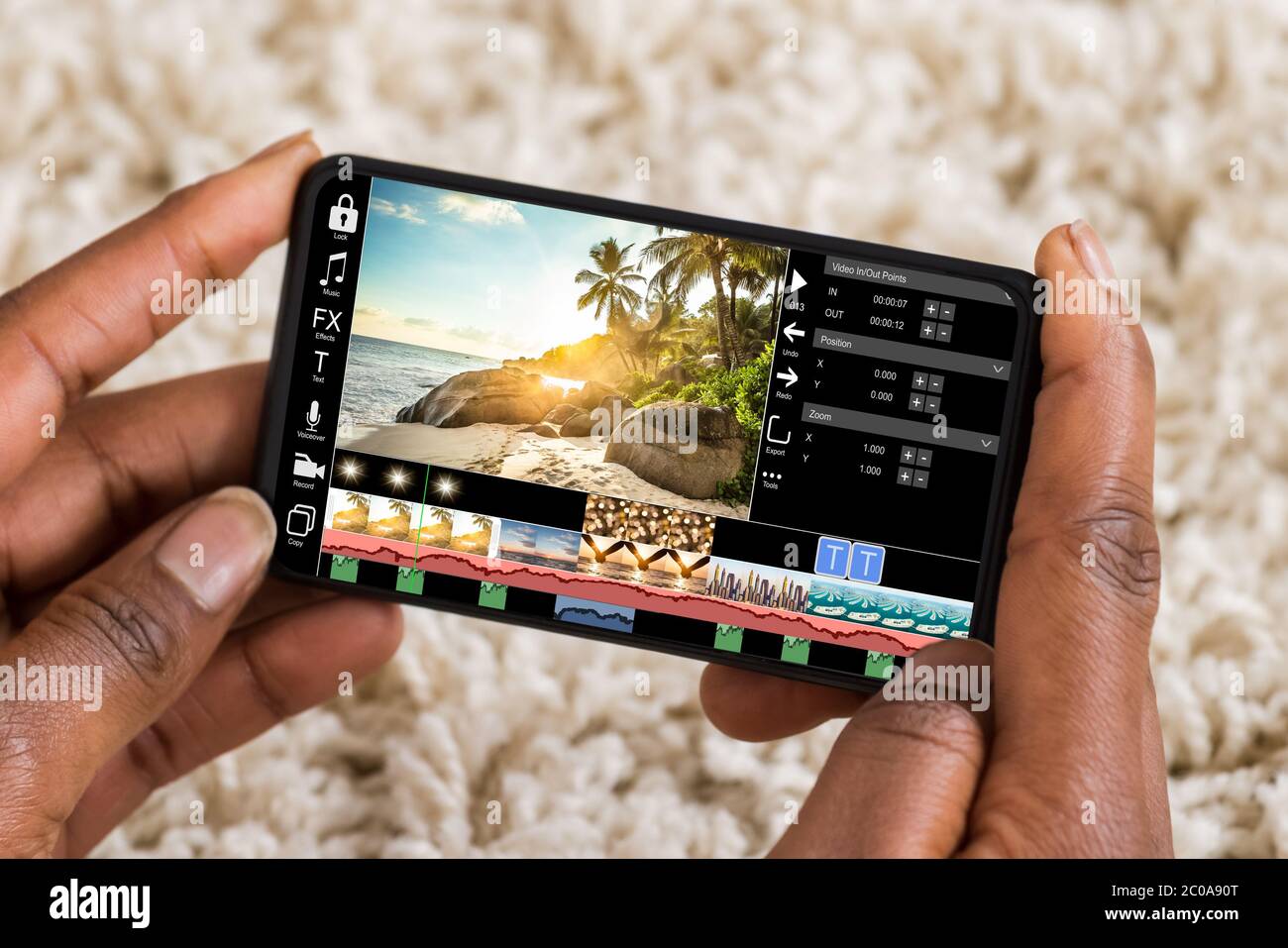 Smart phone video edit hi-res stock photography and images - Alamy