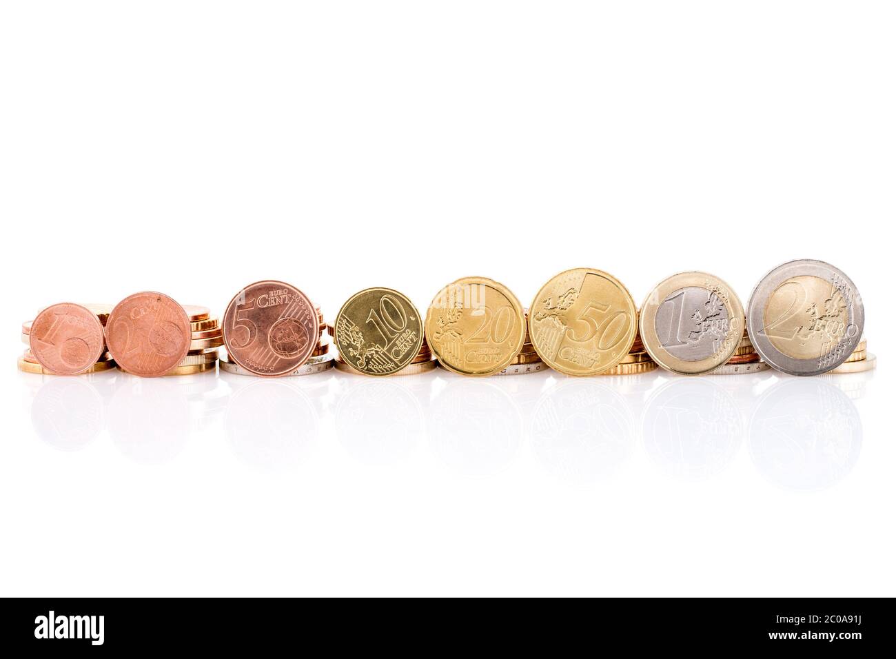 Euro coins set Stock Photo - Alamy