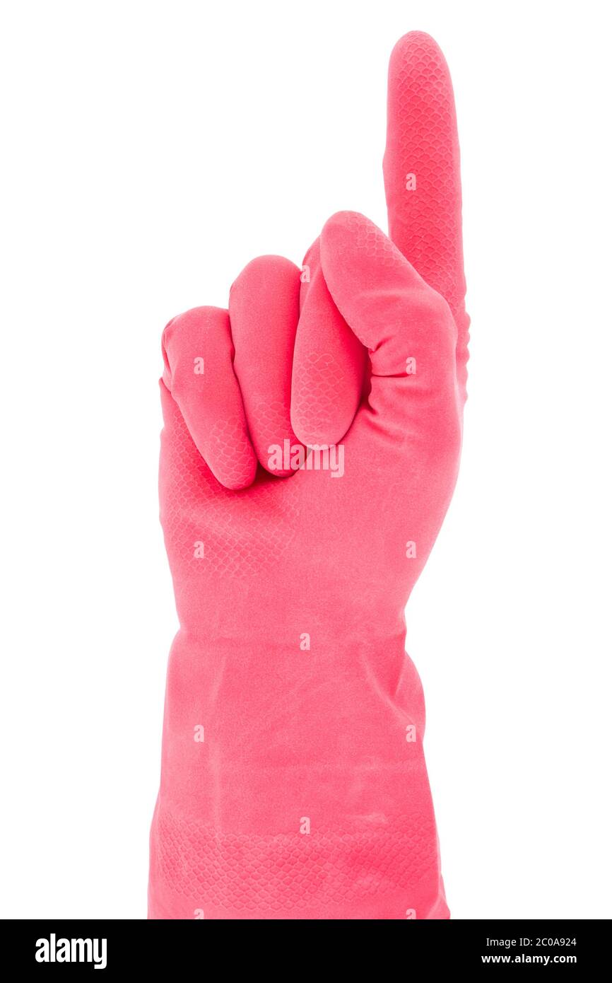 Finger point isolated white background Stock Photo - Alamy