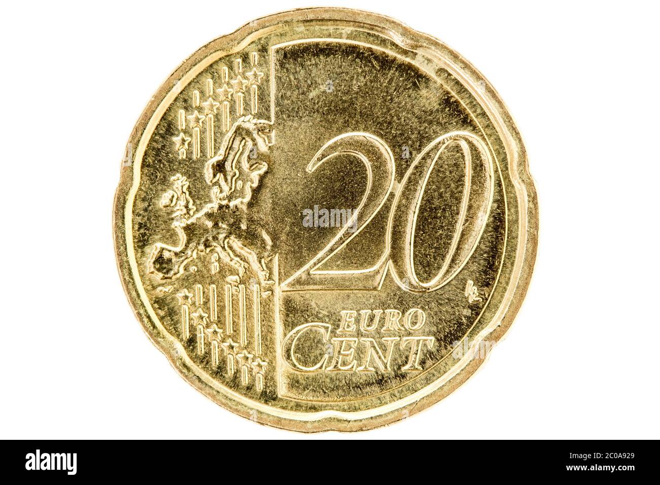 20 euro cent coin Cut Out Stock Images & Pictures - Alamy