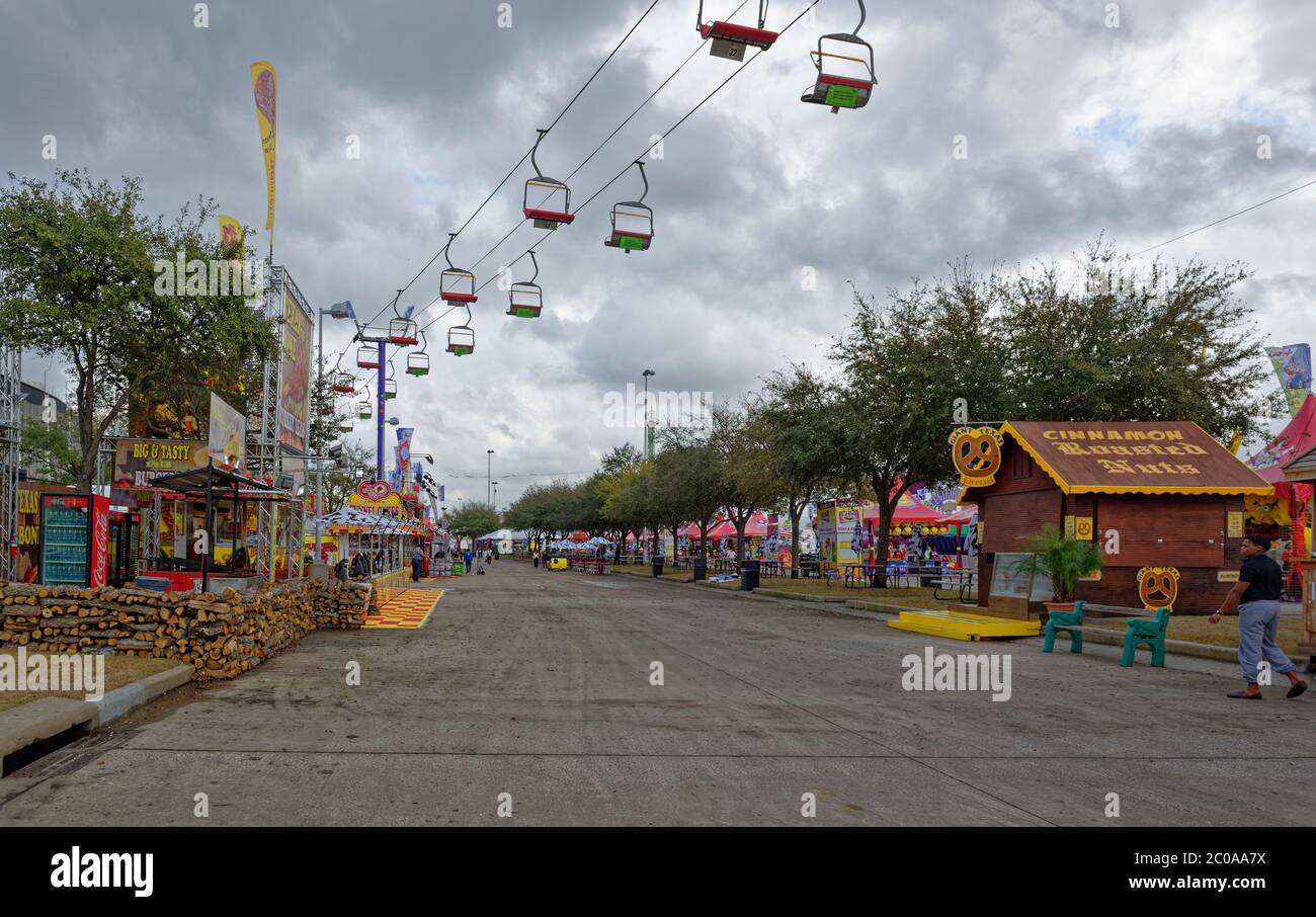 Concession Stands and Food Venders on Stadium Road at the NRG Stadium ...