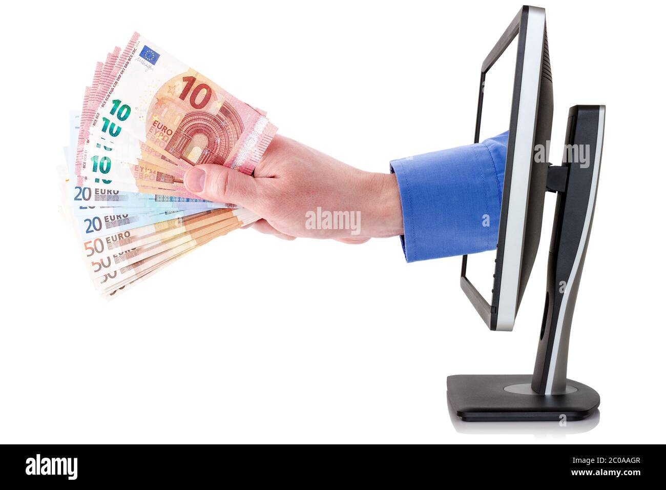 Hand coming out of computer hi-res stock photography and images - Alamy