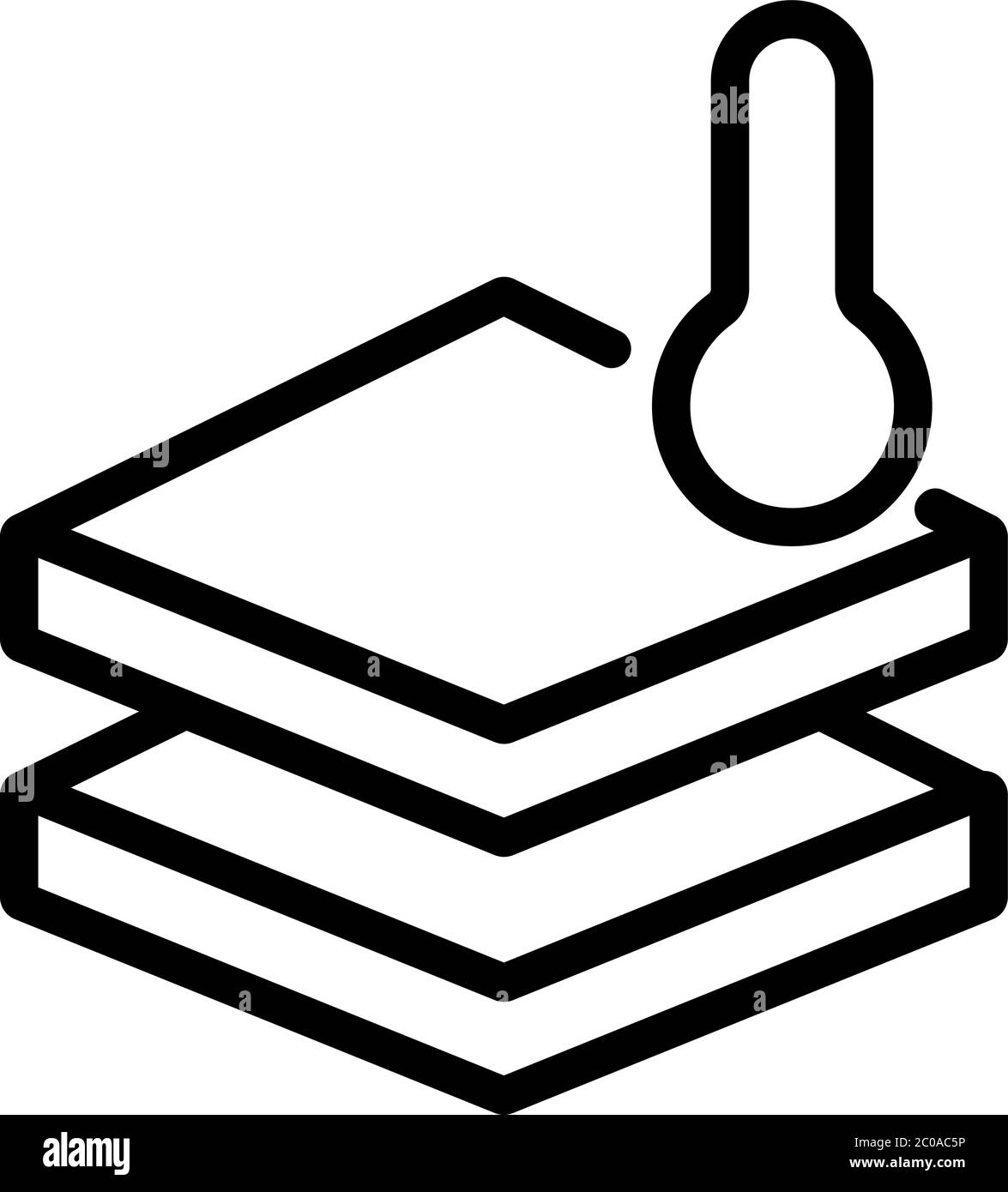 floor temperature icon vector outline illustration Stock Vector Image ...