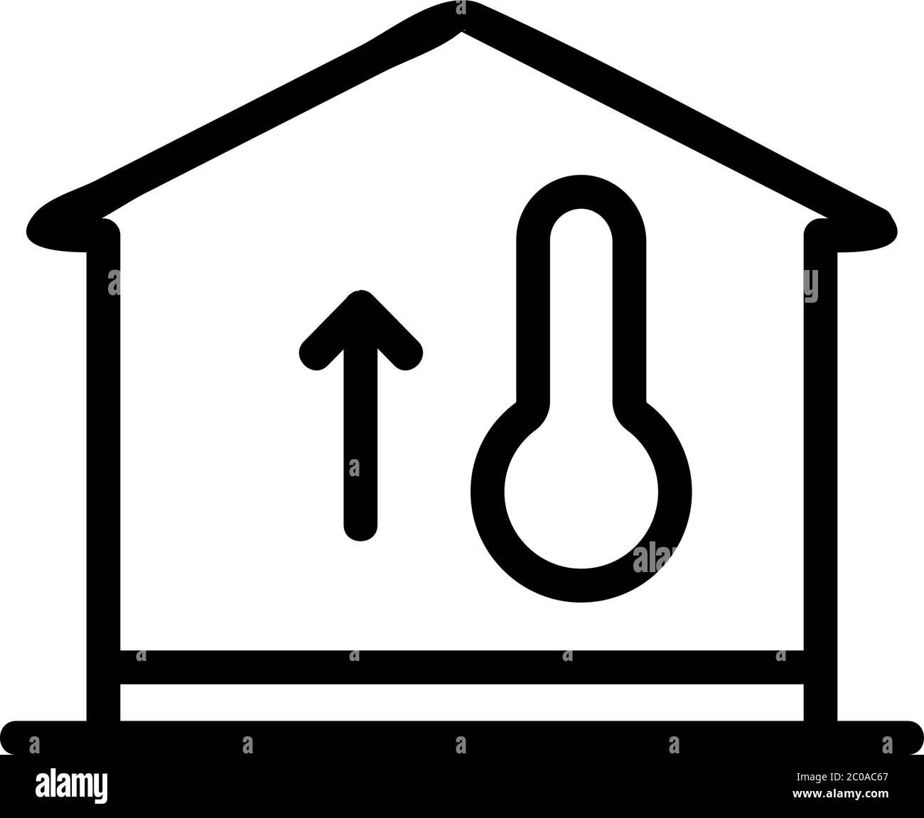 building warm temperature icon vector outline illustration Stock Vector ...