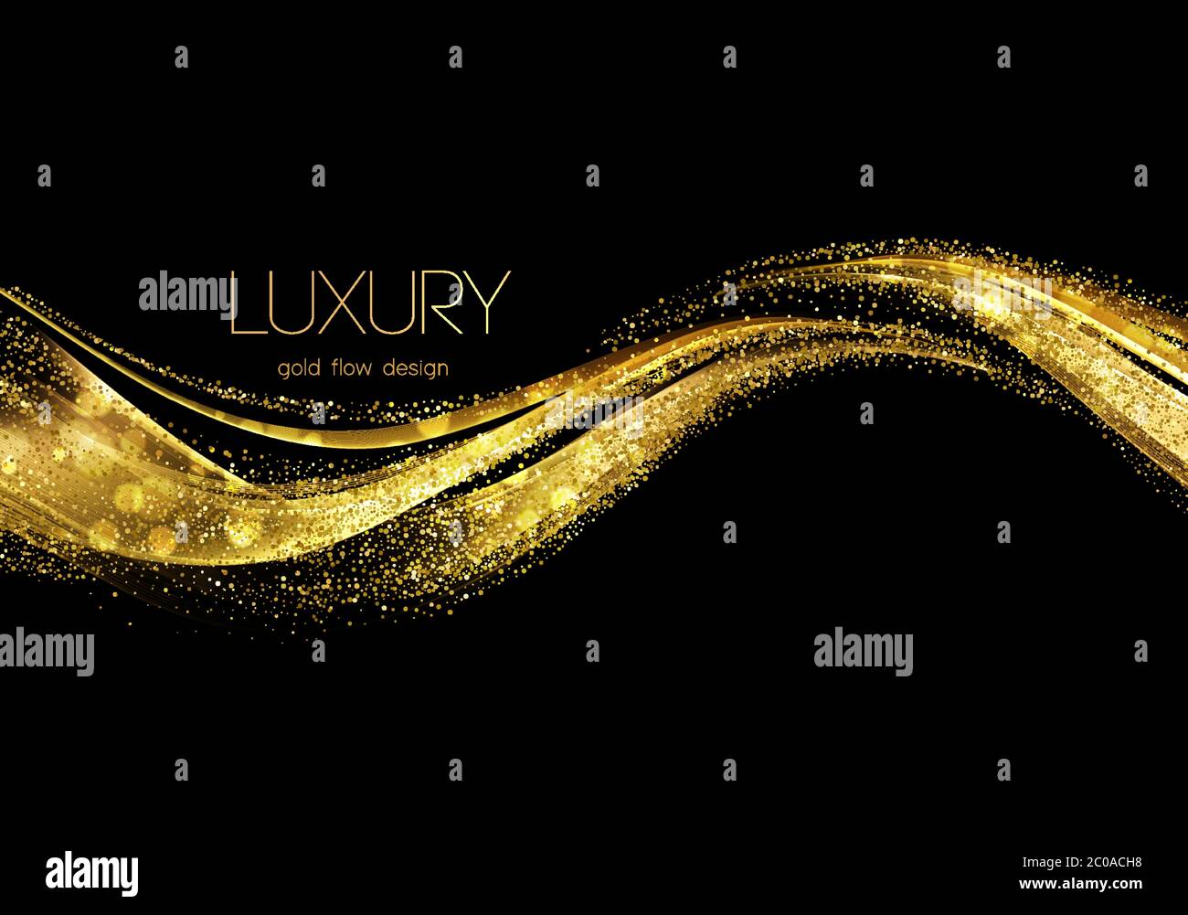 Abstract shiny color gold wave design element Stock Vector Image & Art ...