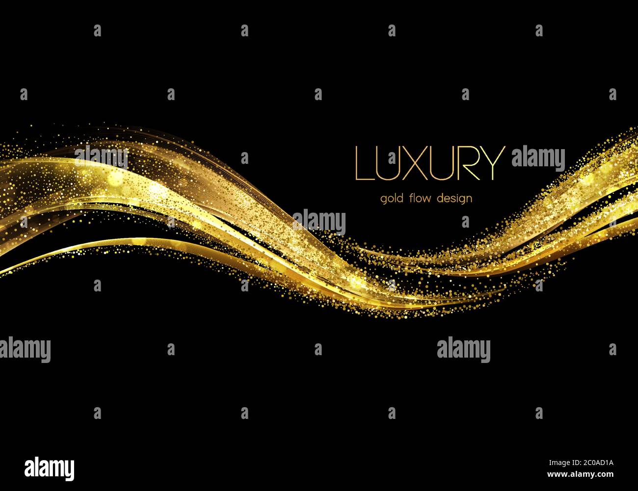Abstract shiny color gold wave design element Stock Vector Image & Art ...
