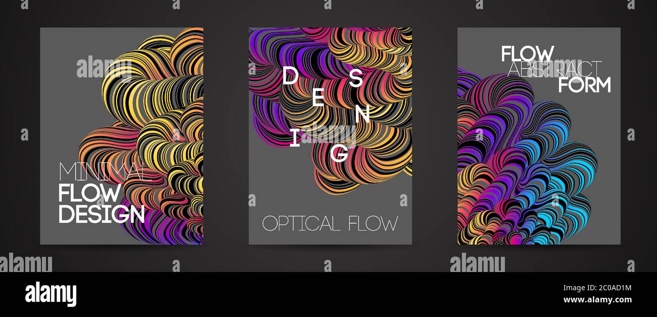 Modern abstract design background Rainbow Flow motion Stock Vector ...